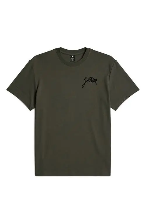 G-star Raw Script Organic Cotton Graphic T-shirt - Asfalt
