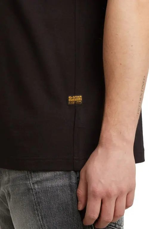 G-star Raw Felt Logo Organic Cotton T-shirt - Dark Black
