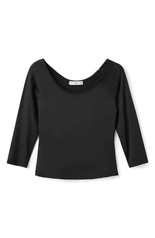 Mango Three-quarter Sleeve Top