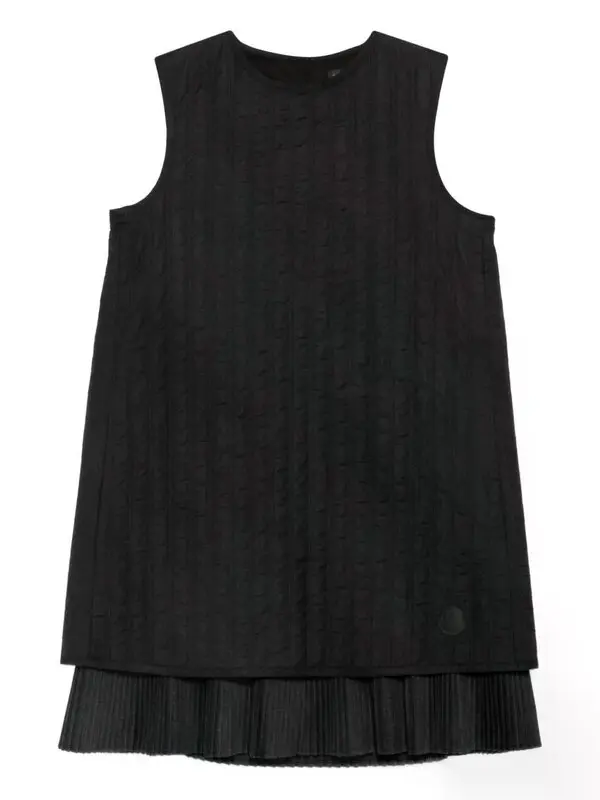 Moncler Quilted Pleated Mini Dress