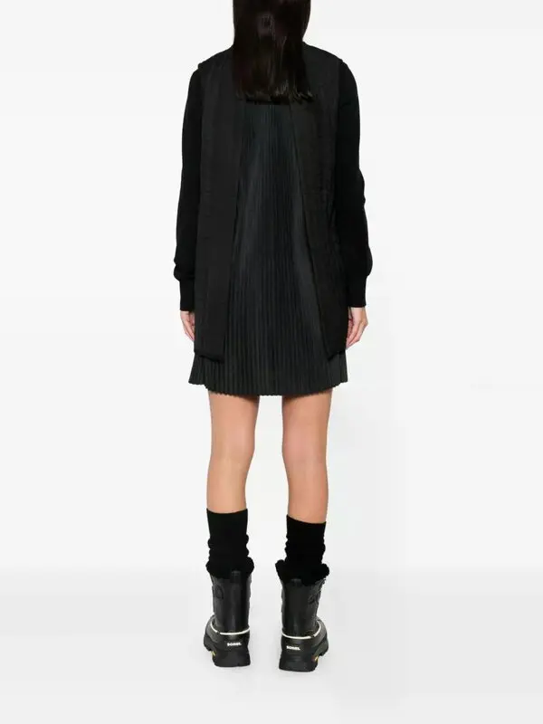 Moncler Quilted Pleated Mini Dress