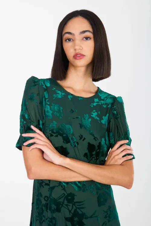 SUPER NATURAL BY SECRET MISSION Fran Burnout Velvet Dress
