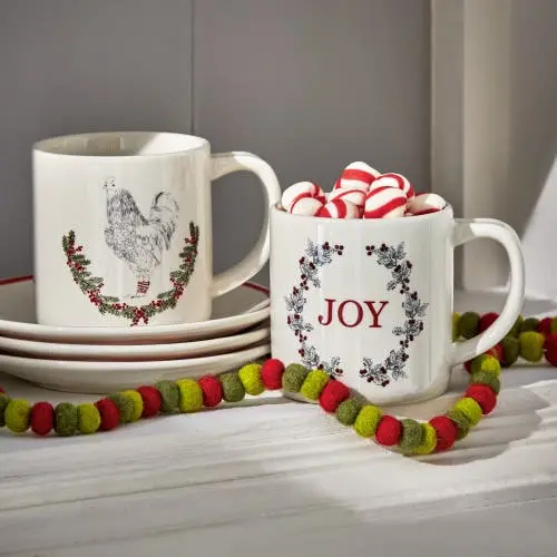 TAG Farmhouse Chicken Mug Ceramic Drinkware Perfect For Christmas