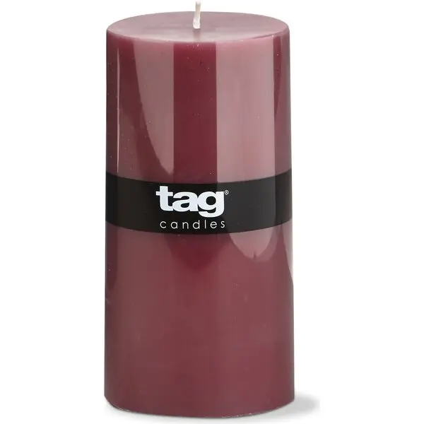 TAG Color Studio Pillar Candle Plum Smokeless 85 Hour Burn - Purple