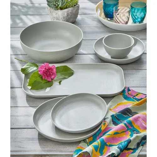TAG Light Brooklyn Melamine Dinnerware Set Dishwasher Safe