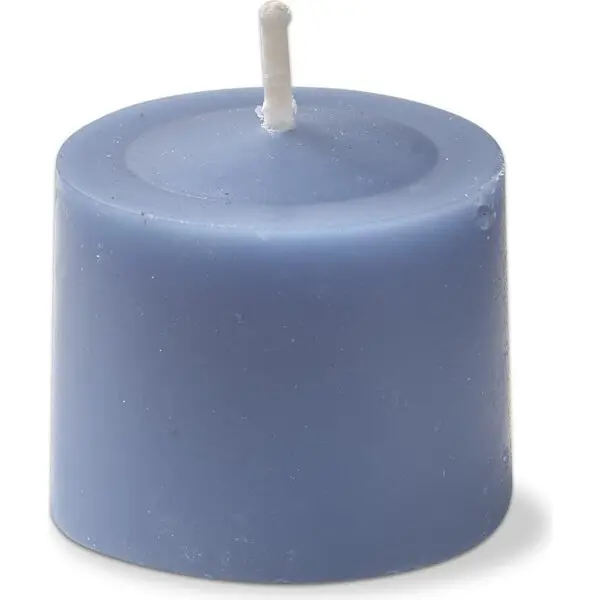 TAG Slate Votive Candles Set Of 12 Smokeless Paraffin Wax - Blue