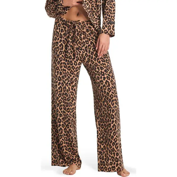 SAVAGE X FENTY Softcore Modal-blend Sleep Pants - Toffee Tan On The Prowl Print