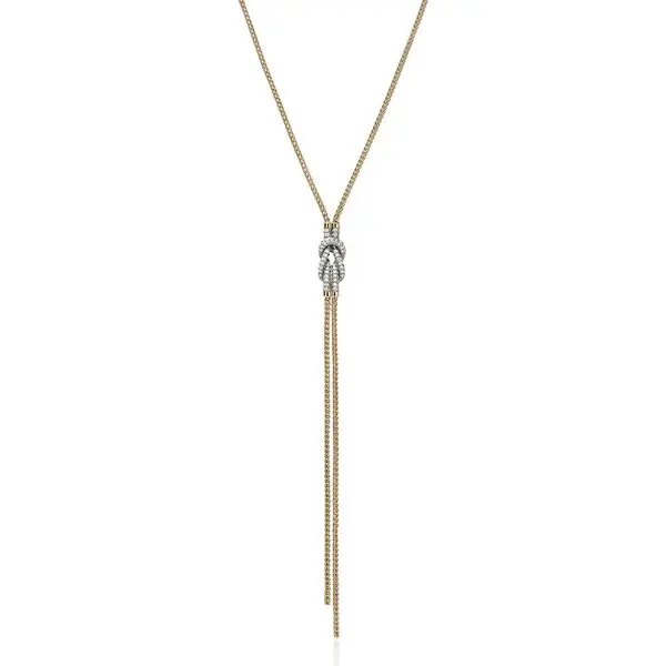 John Hardy Diamond Knot Y-necklace - Gold
