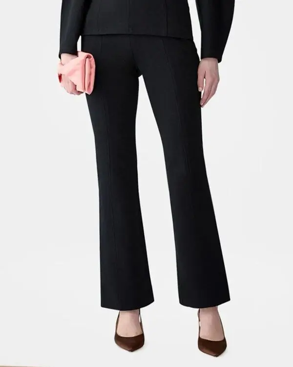 Carolina Herrera Viscose Blend Crepe Kick-flare Leg Pants - Black