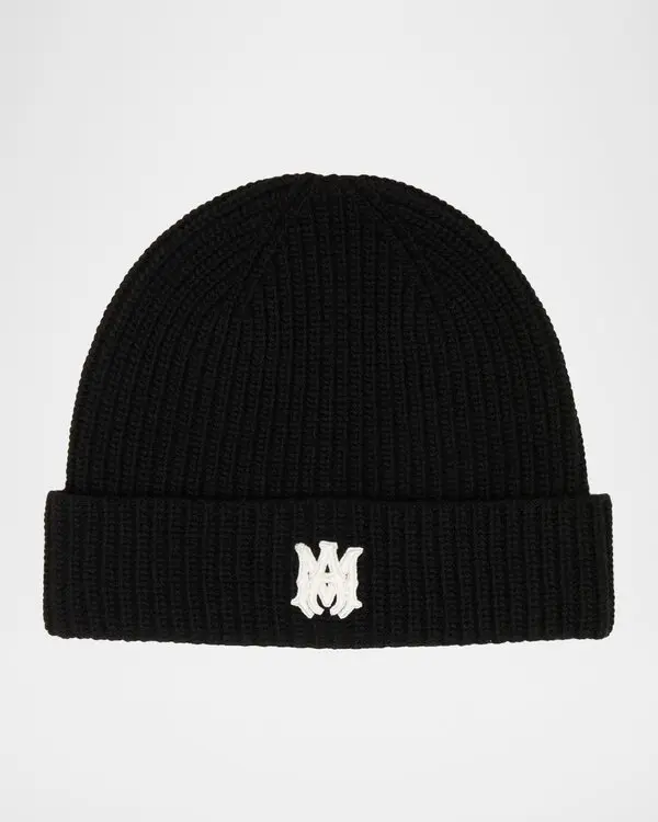 Amiri Ma Embroidered Wool Beanie