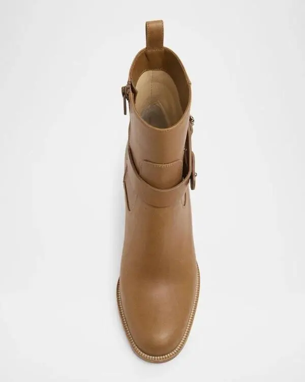 CHRISTIAN LOUBOUTIN 70mm Dianouchette Leather Ankle Boots - Terra