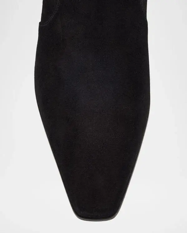 STUART WEITZMAN Stassi Suede Booties - Black