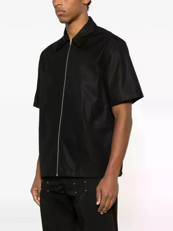JIL SANDER Zip-up Shirt - Black