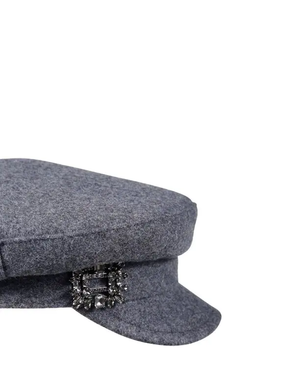 ROGER VIVIER Rv Broche Wool Sailor Hat - Grey