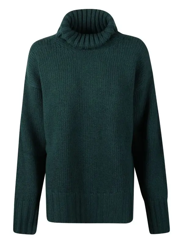 JUCCA Oversized Turtleneck Jumper - Green
