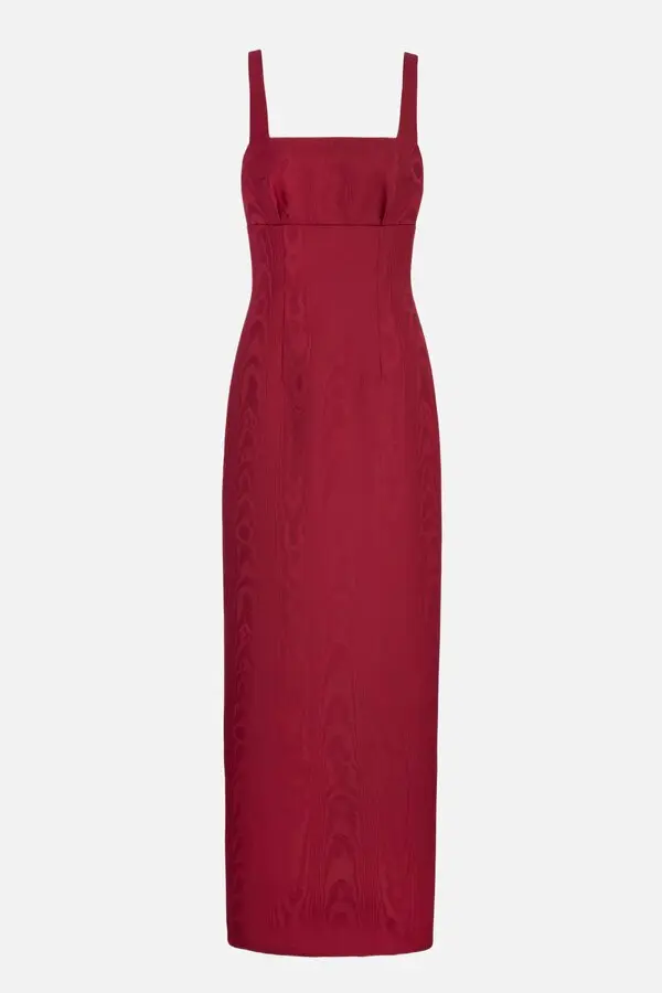 EMILIA WICKSTEAD Micheline Moiré Mikado Dress - Red