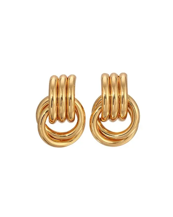 HEAVEN MAYHEM Knot Stud Earrings - Gold
