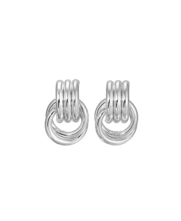 HEAVEN MAYHEM Knot Stud Earrings - Silver
