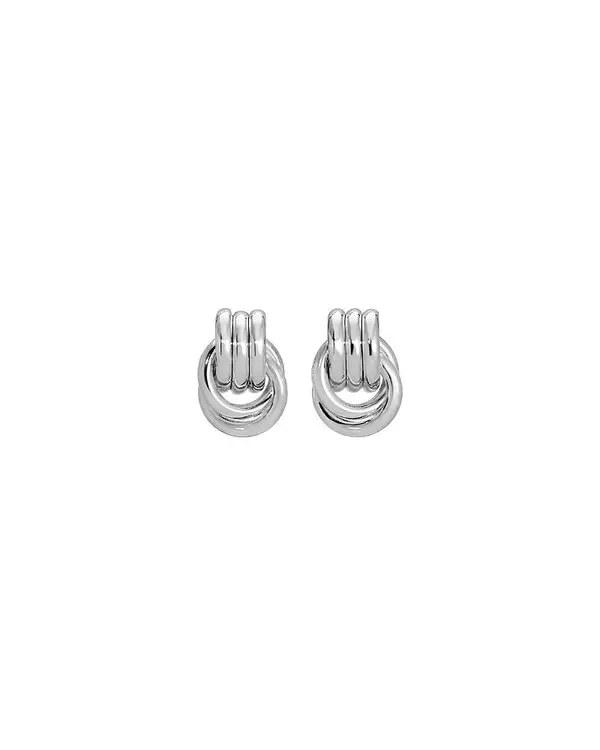 HEAVEN MAYHEM Baby Knot Earrings - Silver