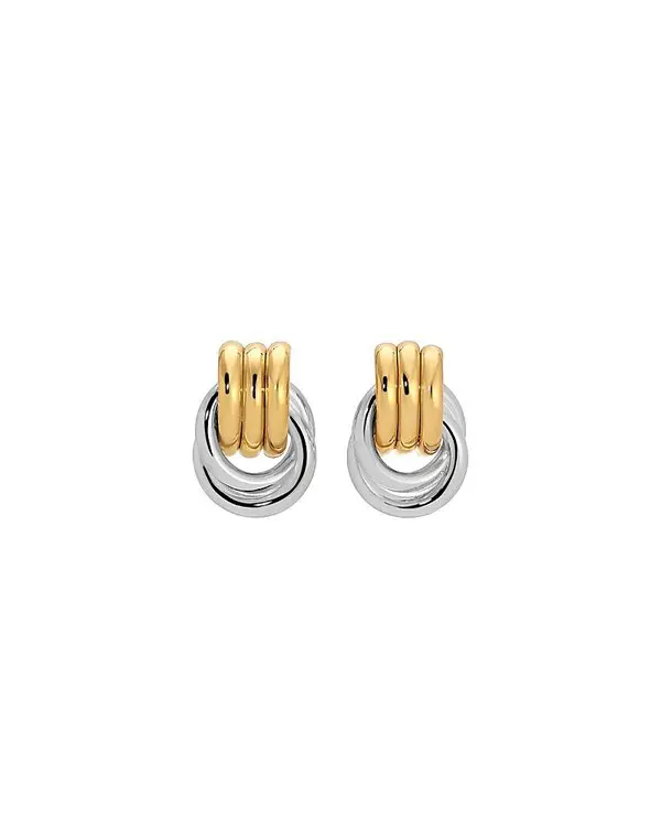 HEAVEN MAYHEM Baby Knot Earrings - Two-tone
