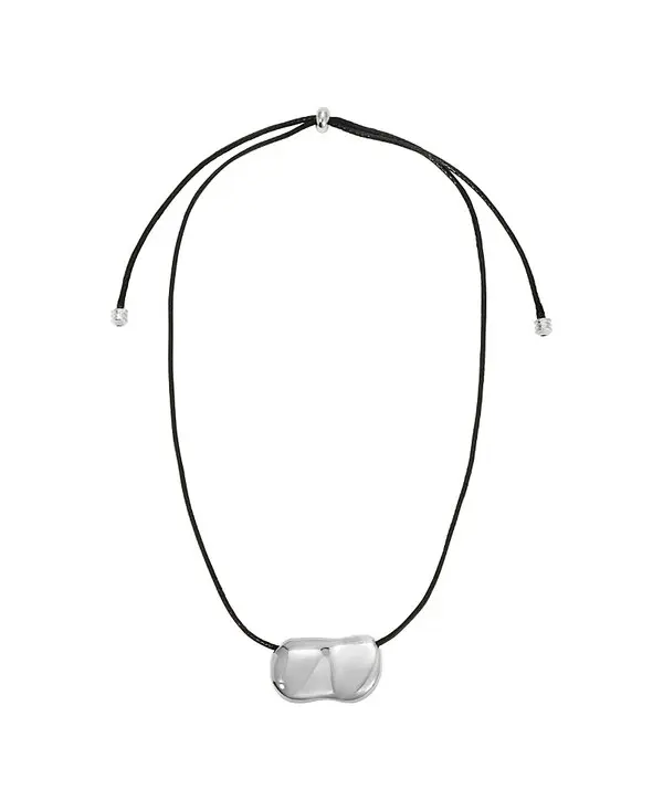 HEAVEN MAYHEM Pebble Pendant Necklace - Silver/black