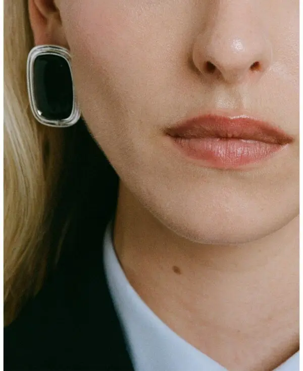 HEAVEN MAYHEM Ribbon Earrings - Black/silver