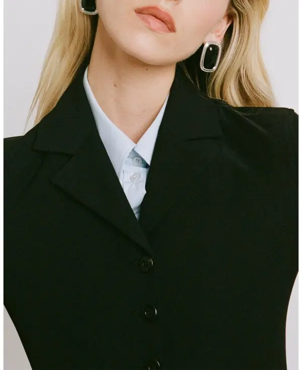 HEAVEN MAYHEM Ribbon Earrings - Black/silver