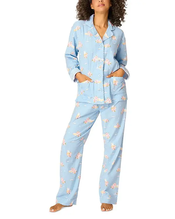 PJ Salvage Fizz The Season Pajama Set - Light Sky