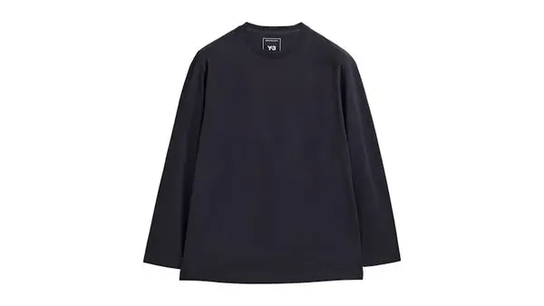 Adidas Y3 Graphic Long Sleeve Tee Shirt - Black