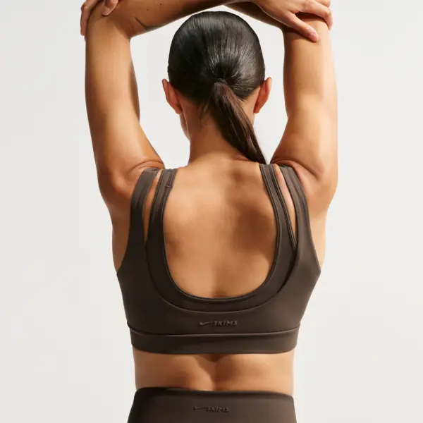 Nike Skims Matte Double-strap Scoop Bra - Brown