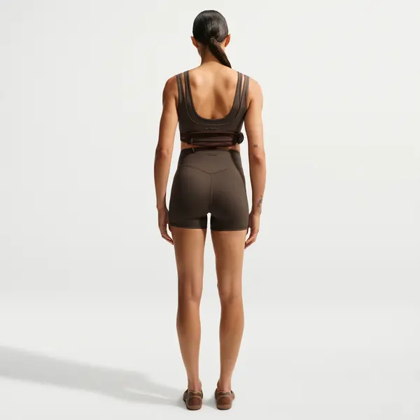 Nike Skims Matte Double-strap Scoop Bra - Brown