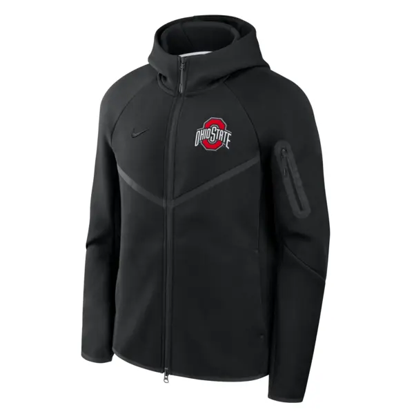 Nike Ohio State Tech Fleece Windrunner Full-zip Hooded Jacket - Black