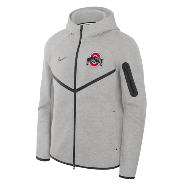 Nike Ohio State Tech Fleece Windrunner Full-zip Hooded Jacket - Grey