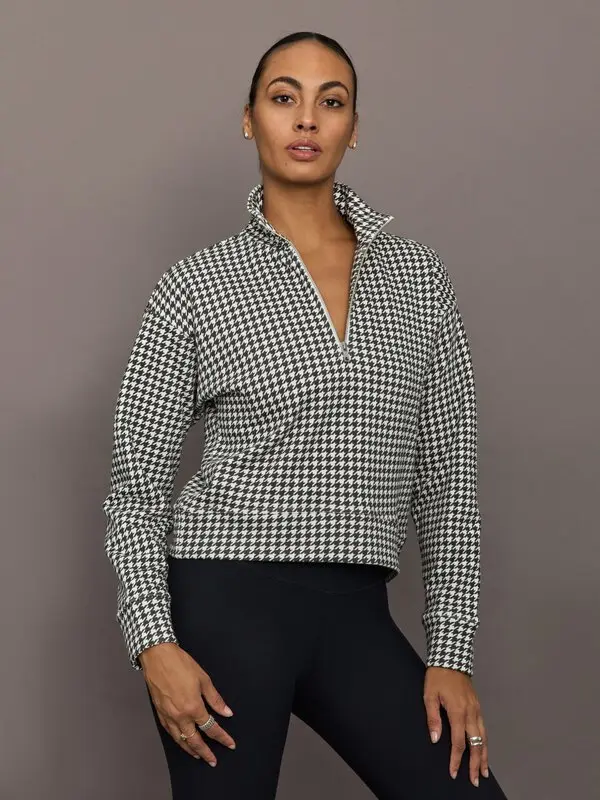 Carbon38 Houndstooth Half Zip