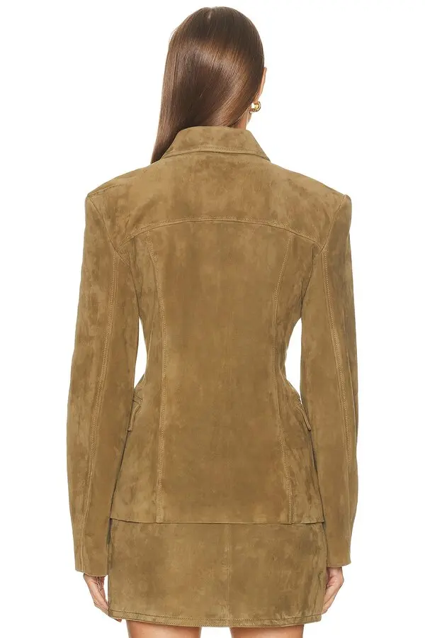 EAVES Aina Suede Cinched Jacket - Toffee
