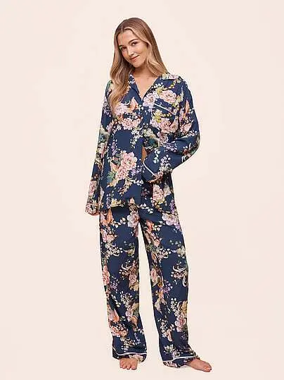 Victoria's Secret Papinelle Betsy Full-length Pj Set - Floral