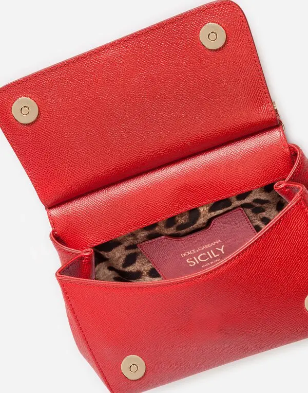 Dolce & Gabbana Small Sicily Handbag - Red