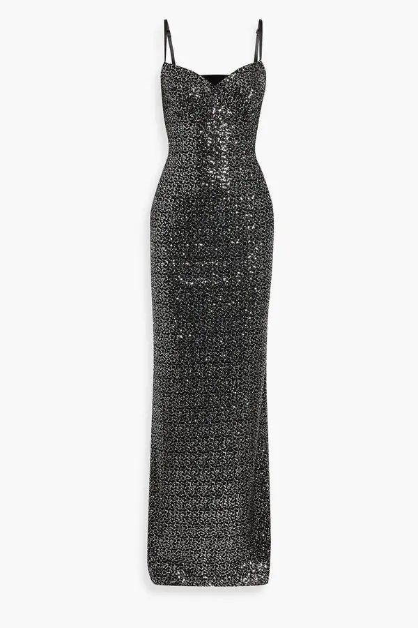 Dolce & Gabbana Cutout Sequined Tulle Gown