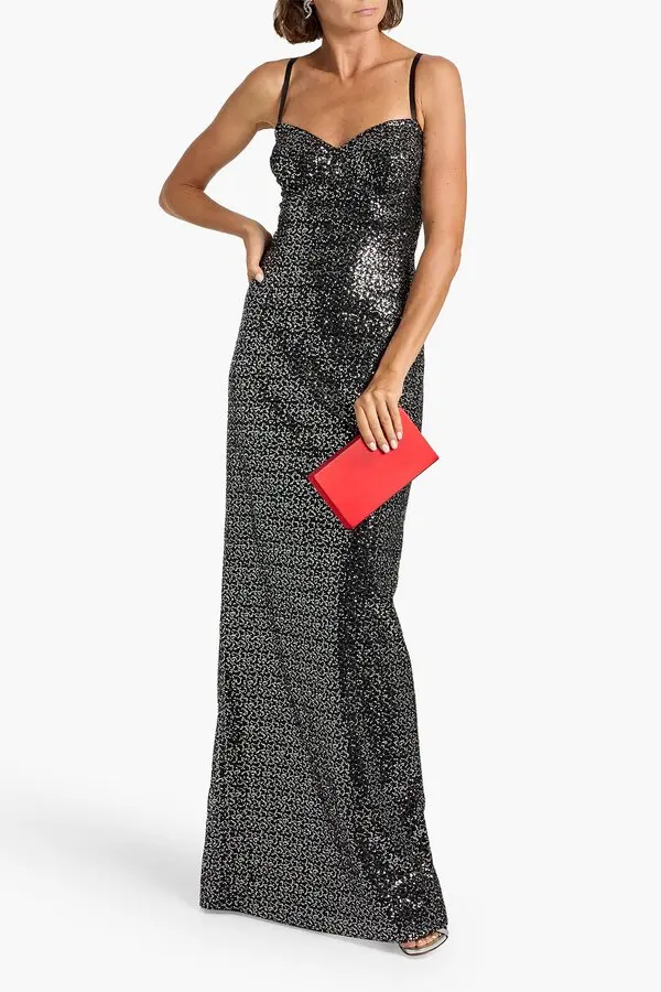 Dolce & Gabbana Cutout Sequined Tulle Gown