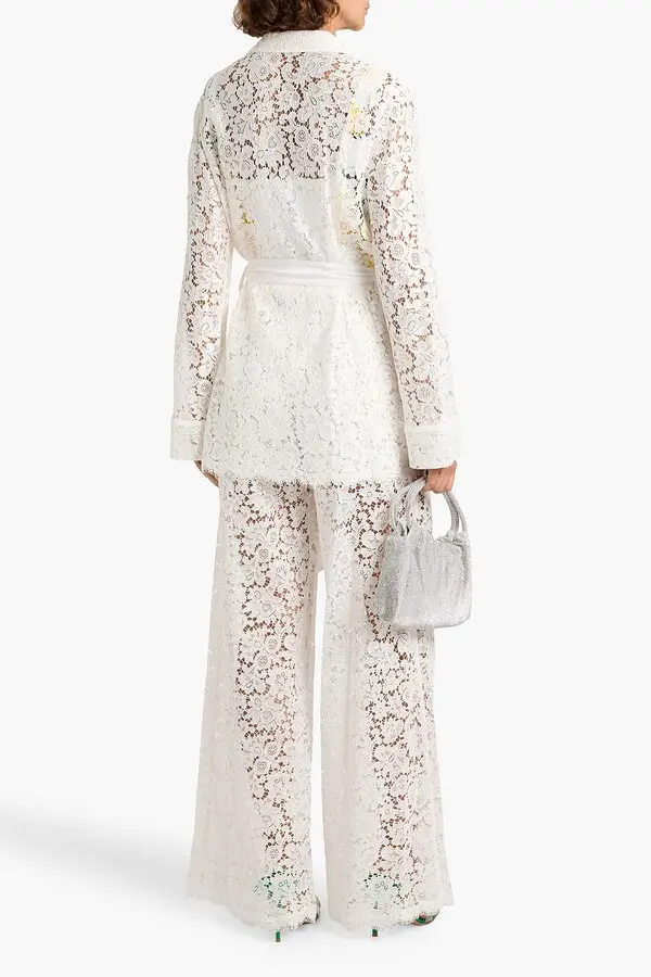 Dolce & Gabbana Belted Corded Lace Blazer