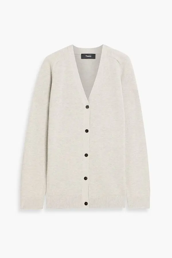 Theory Cotton And Cashmere-blend Cardigan