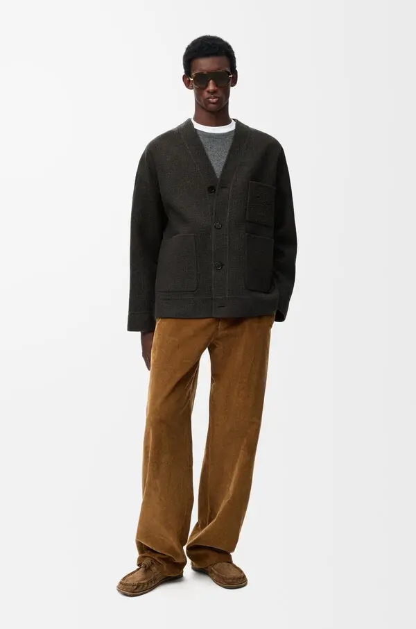 Loewe Cardigan In Wool And Silk