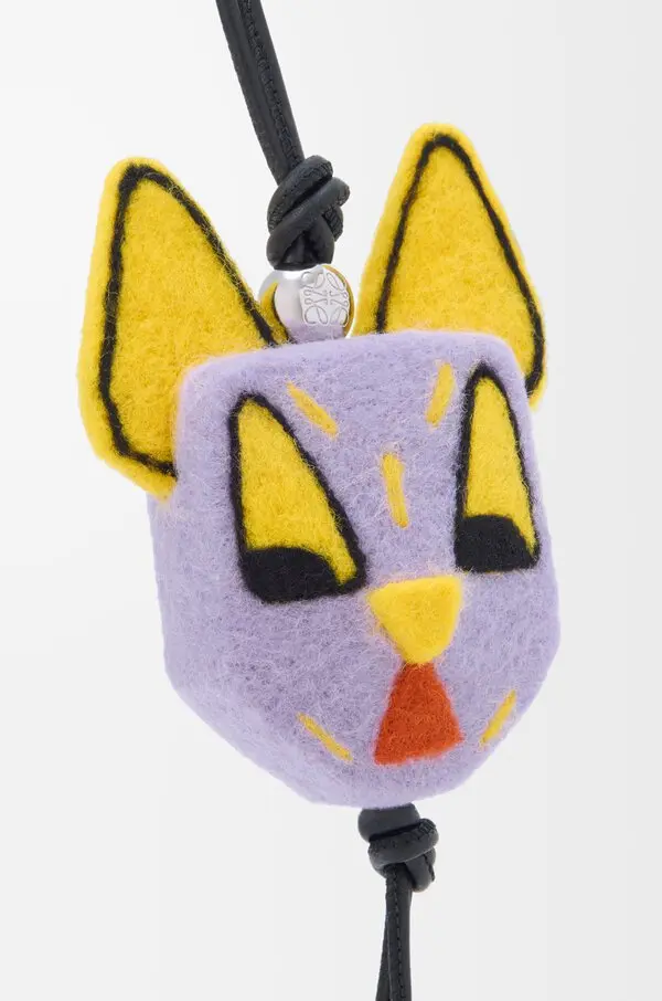 Loewe Cat Charm - Purple/yellow