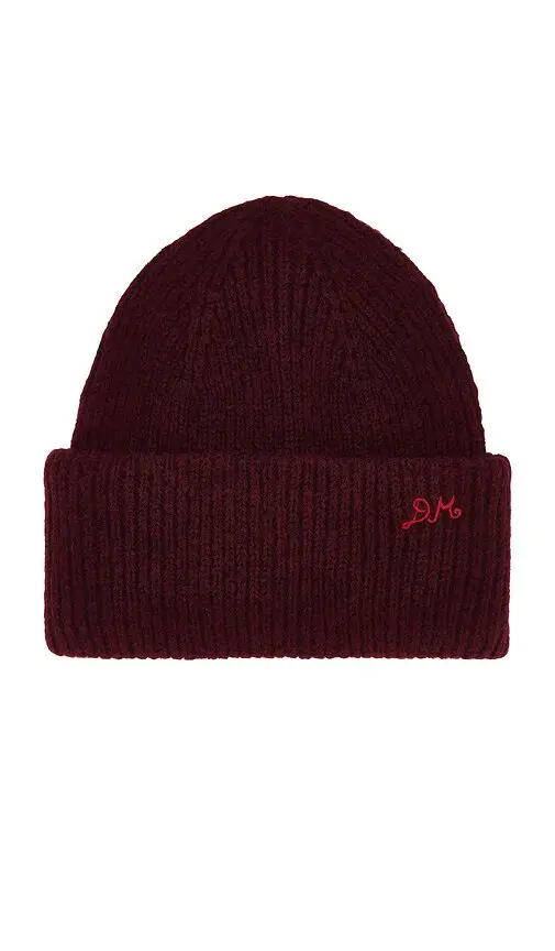 DAMSON MADDER Dm Logo Beanie - Burgundy