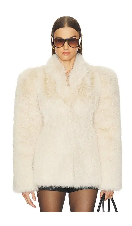 CAMILA COELHO Estela Faux Fur Coat