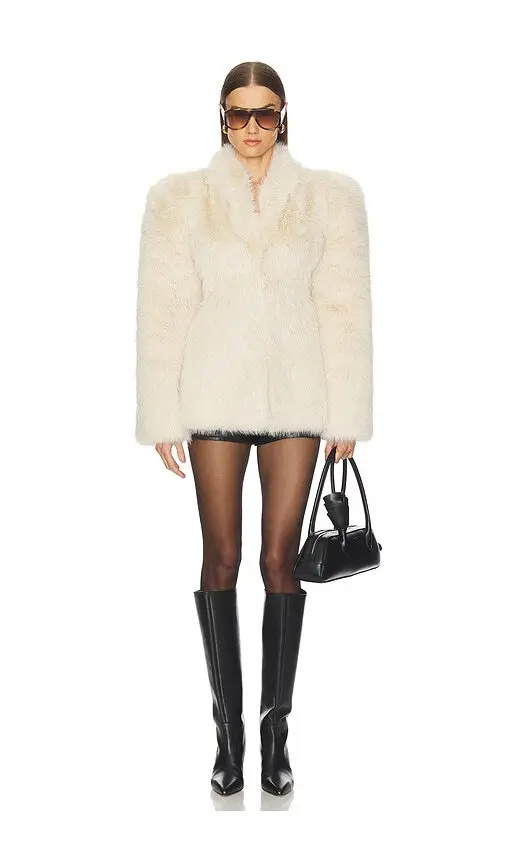 CAMILA COELHO Estela Faux Fur Coat
