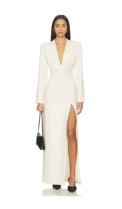EAVES Lovise Polished Crepe Maxi Dress