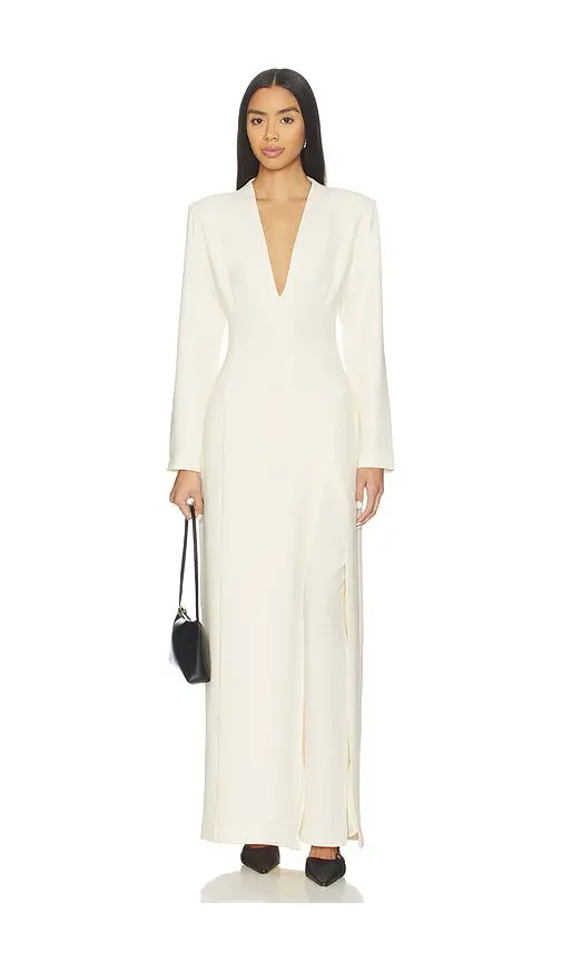 EAVES Lovise Polished Crepe Maxi Dress