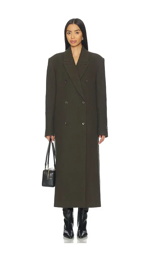 EAVES Sif Manteco Wool Coat - Moss