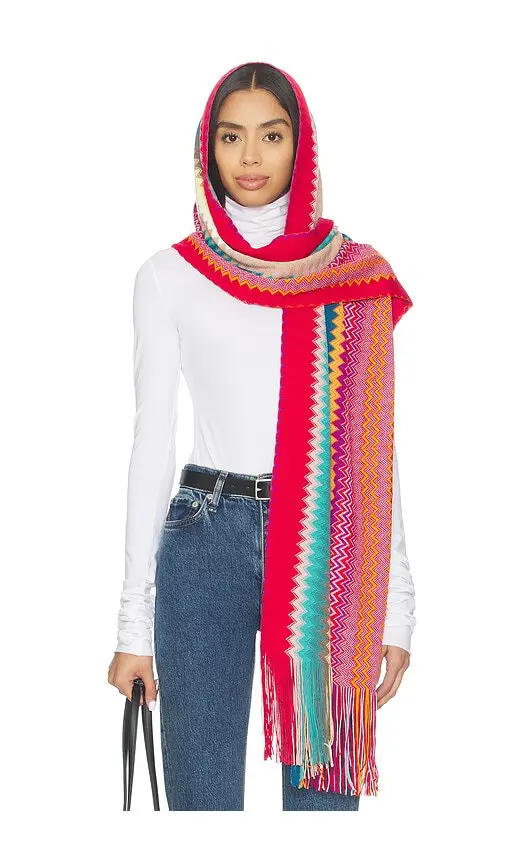 Missoni Scarf In Sunset Multicolor In Red - Sunset Multicolormulticolor